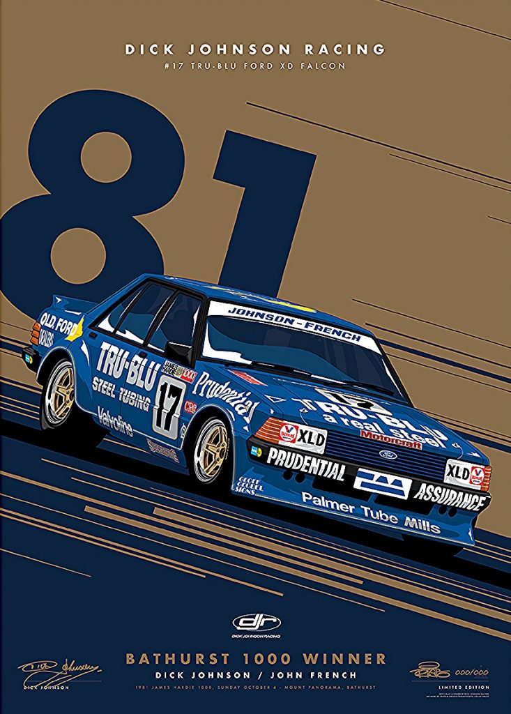 Dick Johnson Racing Tru-Blu Ford Falcon XD 1981 Bathurst 1000 Winner ...