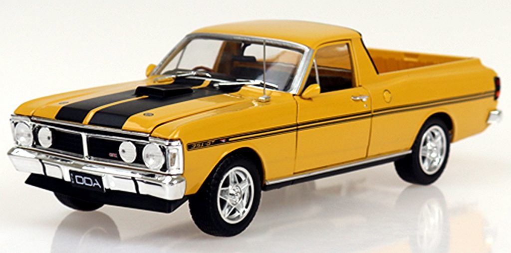Yellow Ochre 1971 XY GTHO Ford Falcon Ute 351 – Riverina Model Cars Plus